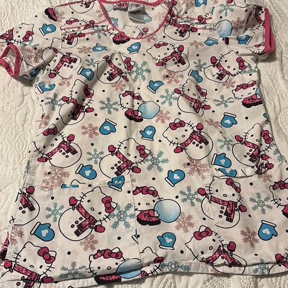 Tops | Hello Kitty Scrubs Tooniforms U Neck Top | Poshmark